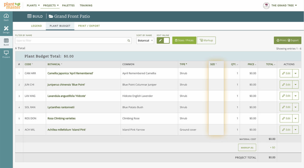 Build a Plant Budget - PlantMaster Training